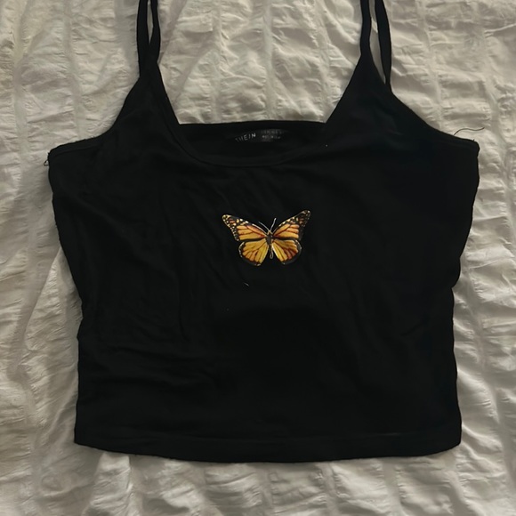 SHEIN | Tops | Shein Butterfly Crop Top | Poshmark